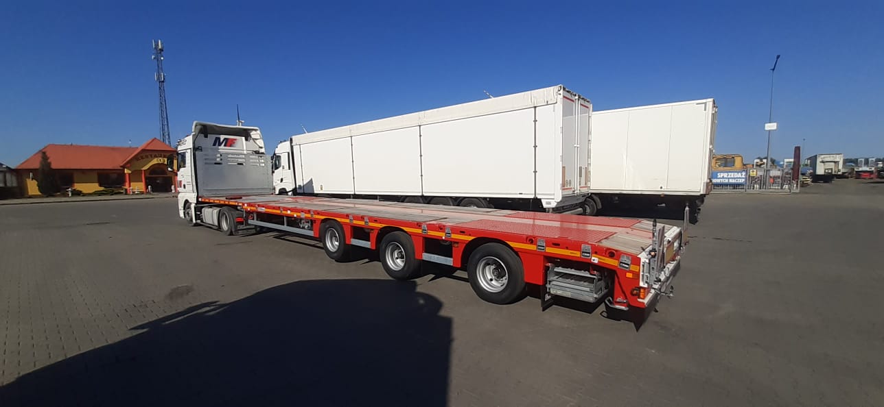 MAX Trailer Telemega 2 x rozciągana, hydrauliczny skręt osi | Wengrzyn